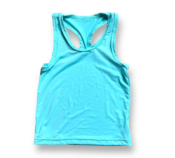 Light Blue Razorback Kid Tank – Belle Cher
