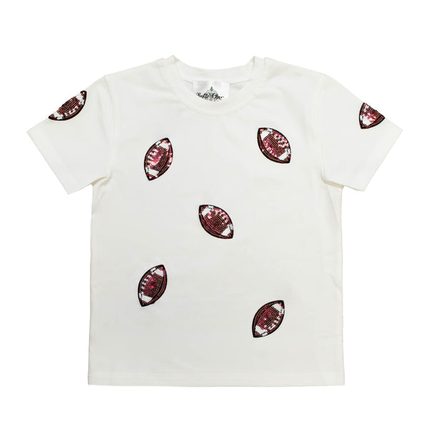 Maroon Football Kid Shirt – Belle Cher