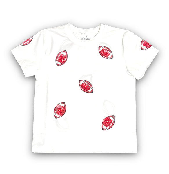 Red Matte Football Sequin Shirt – Belle Cher